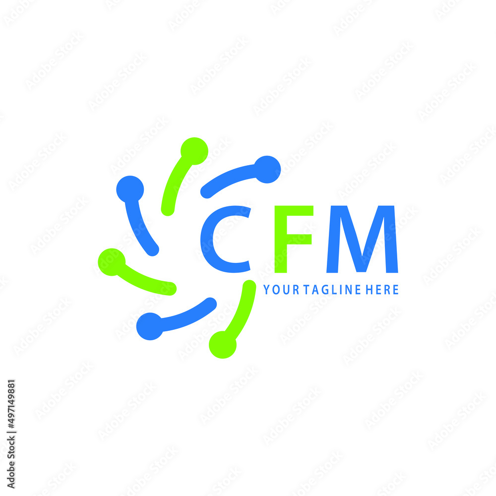 CFM logo design initial creative letter on white background. CFM vector ...