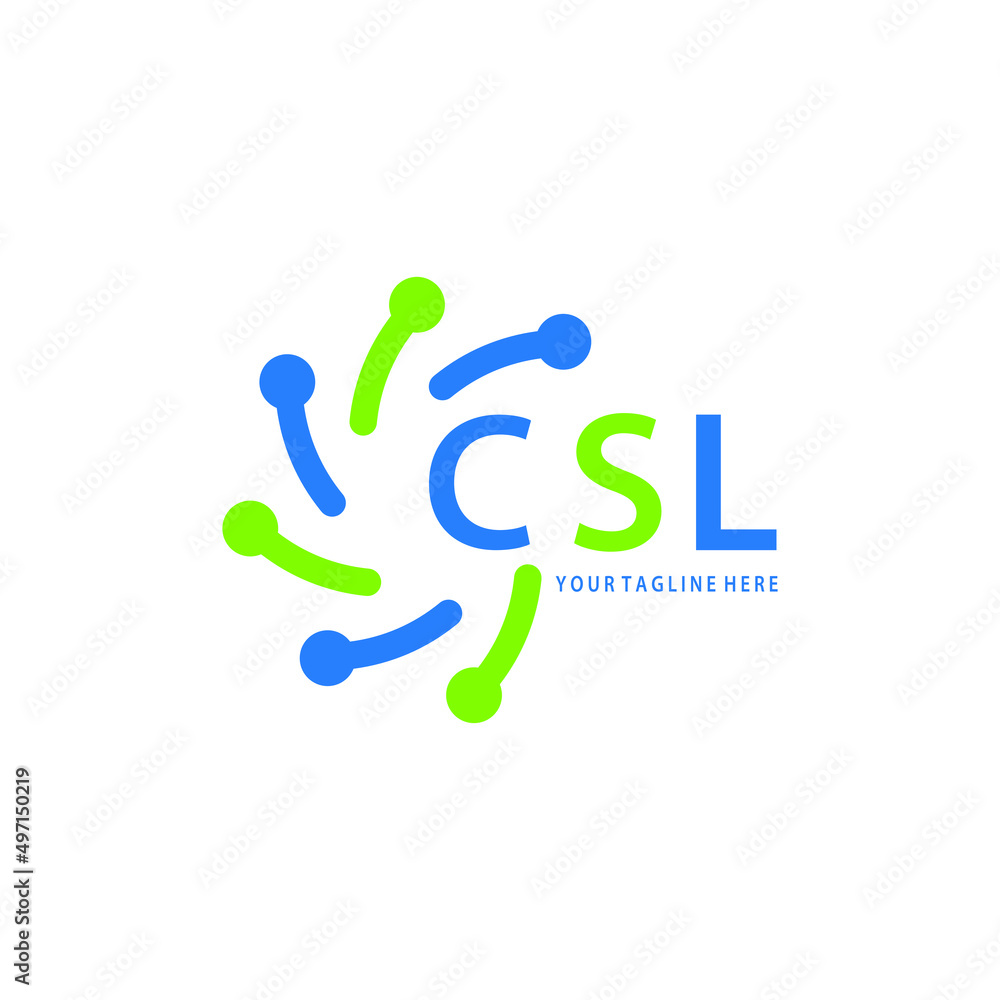CSL logo design initial creative letter on white background. CSL vector ...