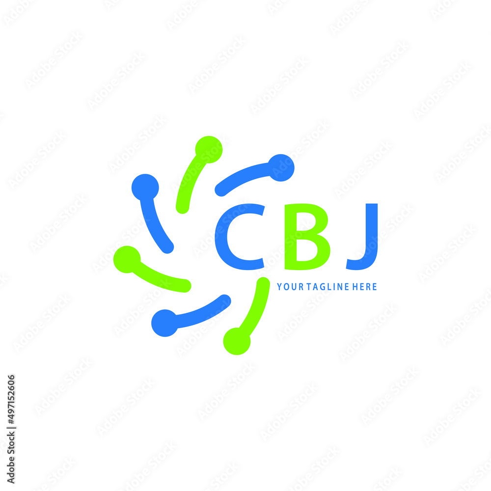 CBJ logo design initial creative letter on white background. CBJ vector ...