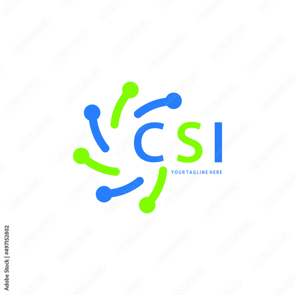 CSI logo design initial creative letter on white background. CSI vector ...