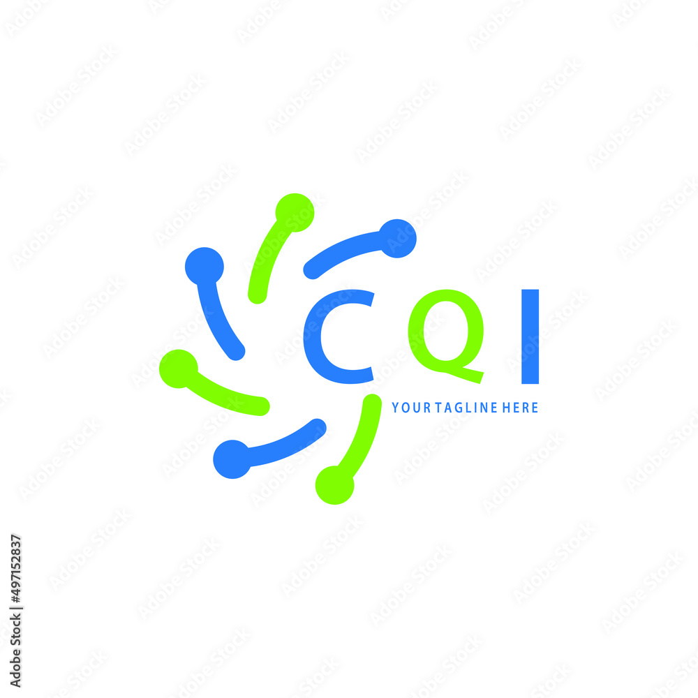 CQI logo design initial creative letter on white background. CQI vector ...