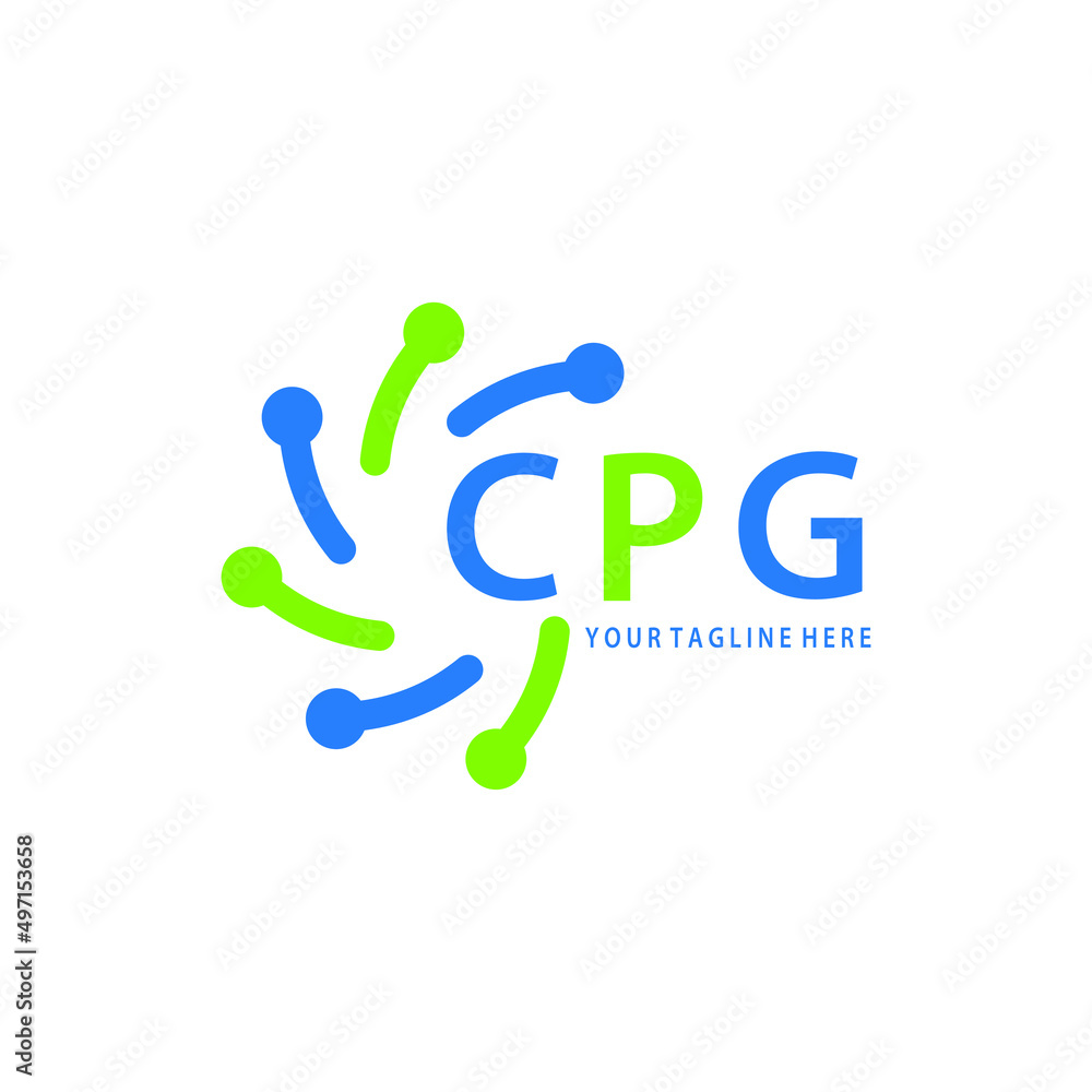 CPG logo design initial creative letter on white background. CPG vector ...