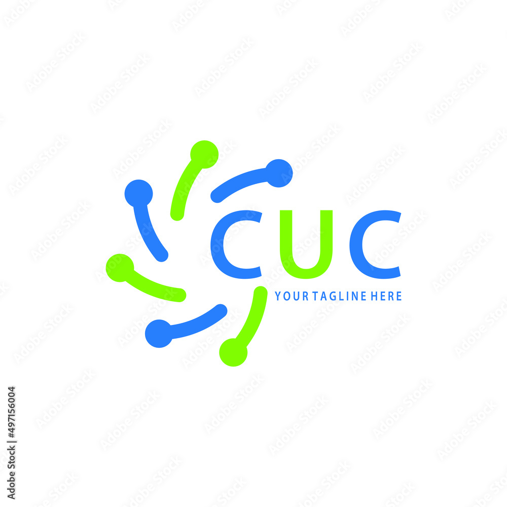 CUC logo design initial creative letter on white background. CUC vector ...