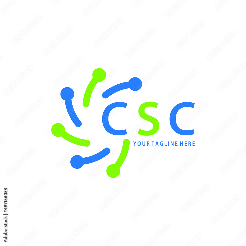 CSC logo design initial creative letter on white background. CSC vector ...