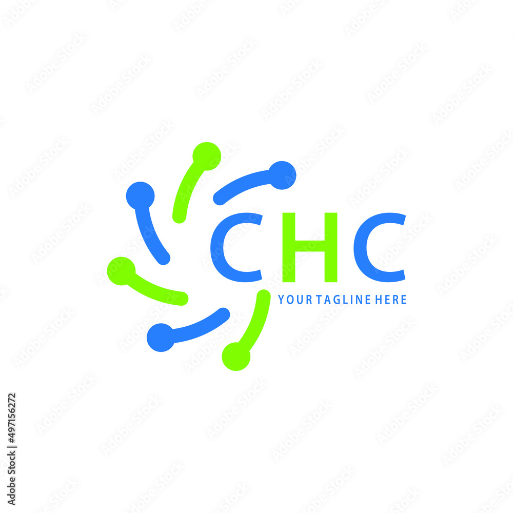 CHC logo design initial creative letter on white background. CHC vector ...