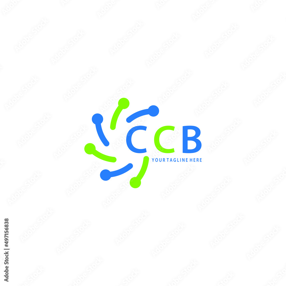 CCB logo design initial creative letter on white background. CCB vector ...