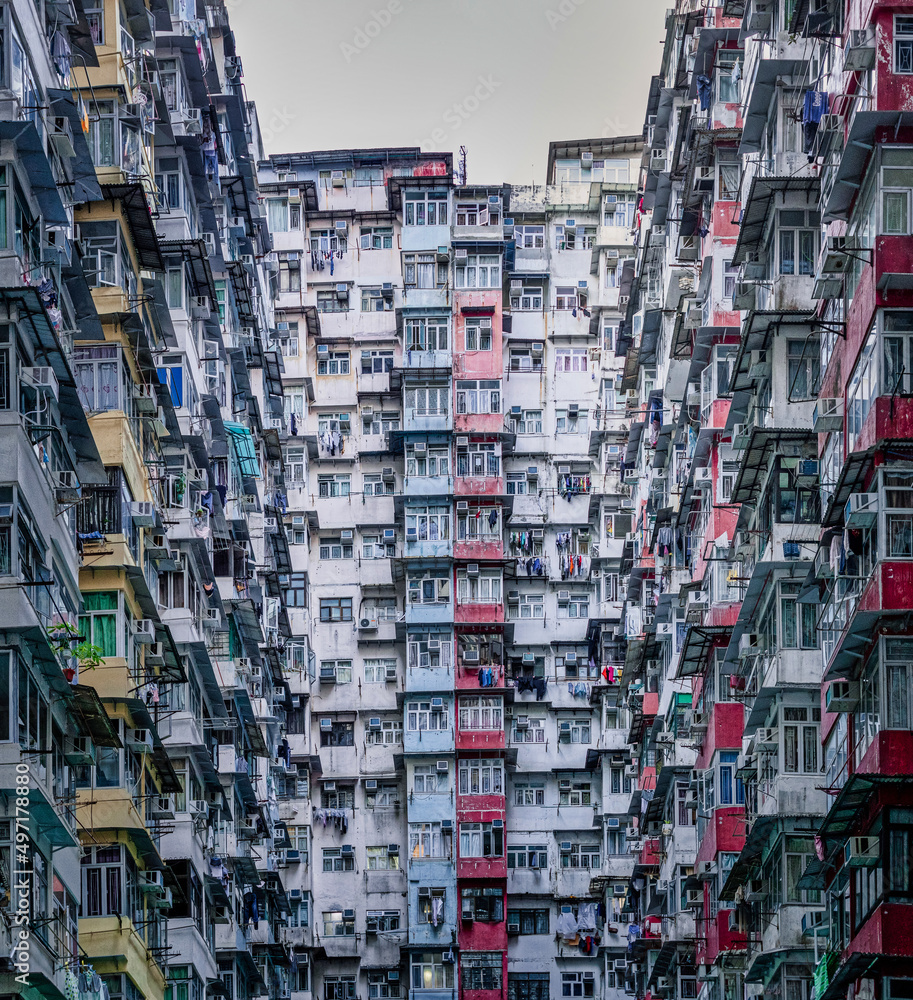 Hong Kong - 10 may 2019: Yik Cheong Building. Known as The Monster ...