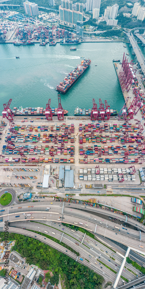 Kwai Chung Container Terminal, Hong Kong - 19 Jun 2019: Kwai Chung ...