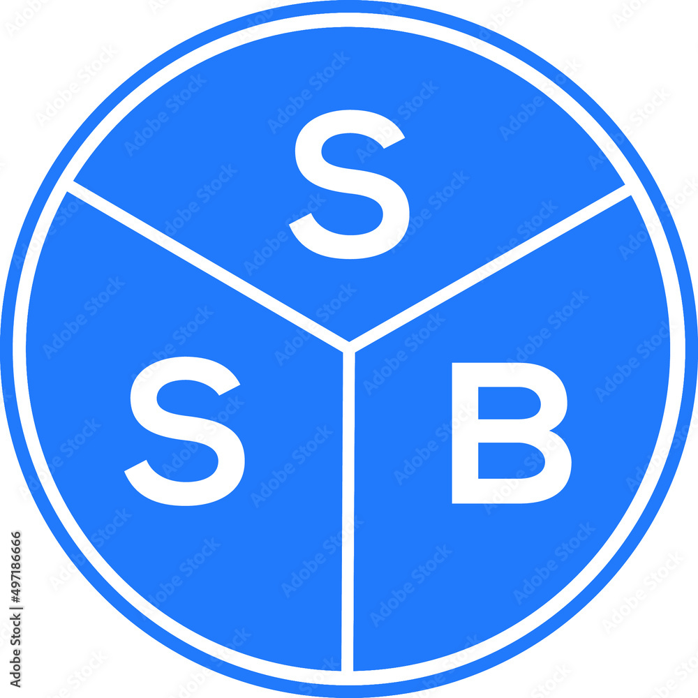 SSB letter logo design on black background. SSB creative initials ...
