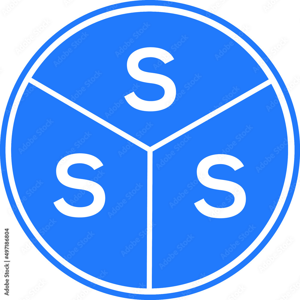 SSS letter logo design on black background. SSS creative initials ...