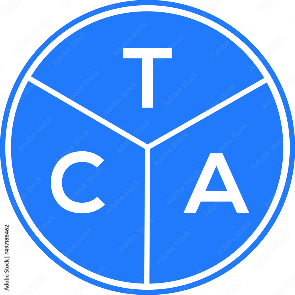 TCA letter logo design on black background. TCA creative initials ...
