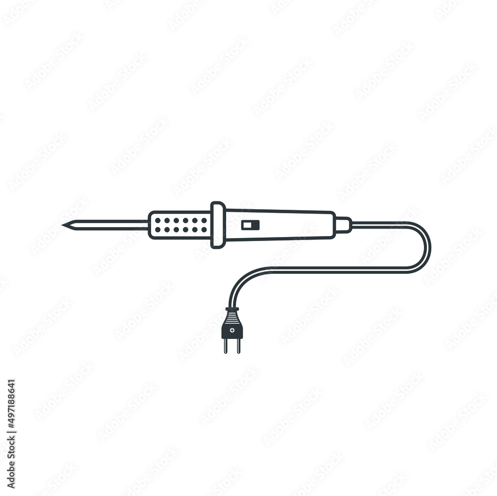 illustration of electric soldering, vector art. Stock Vector | Adobe Stock