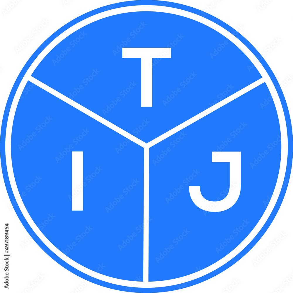 TIJ letter logo design on black background. TIJ creative initials ...