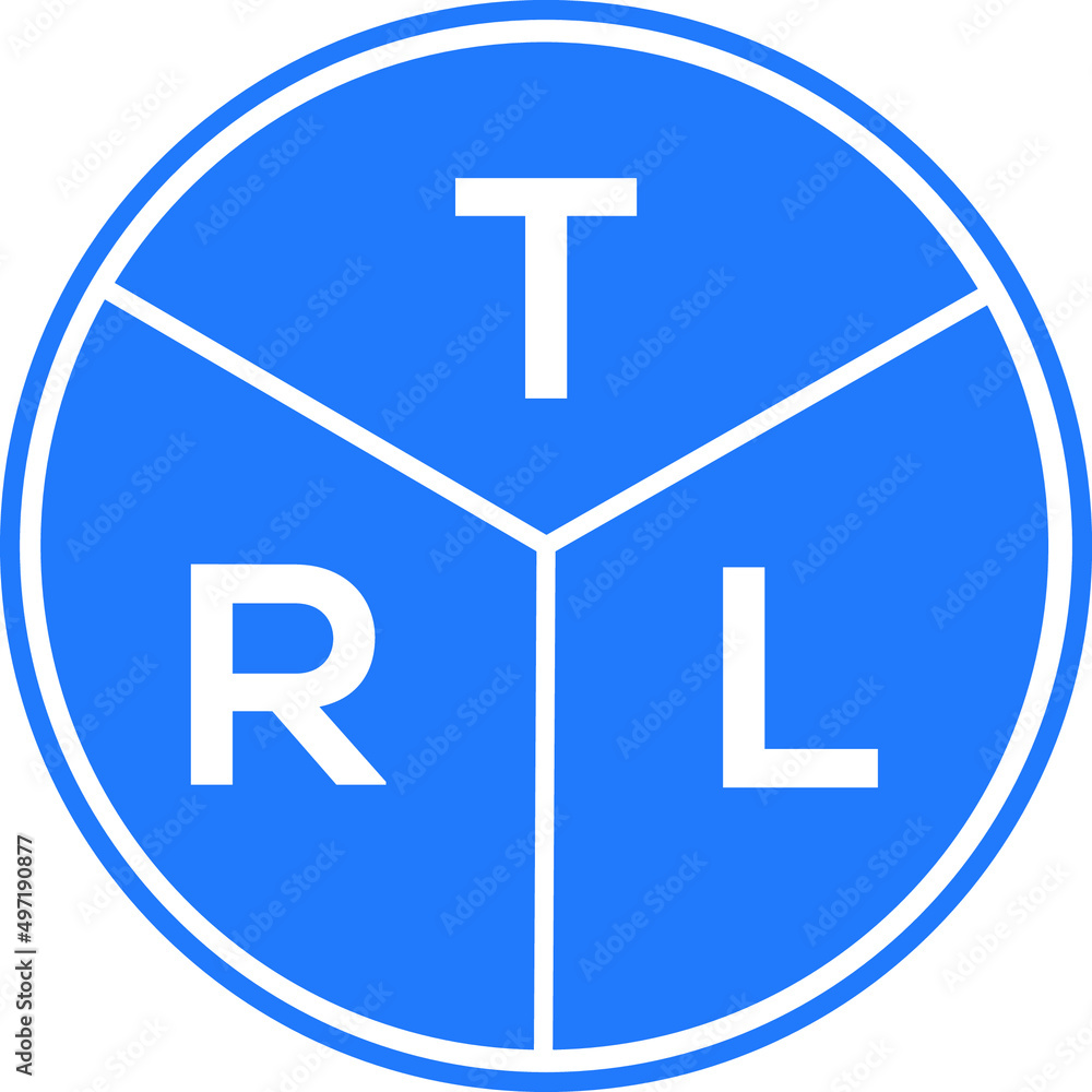 TRL letter logo design on white background. TRL creative circle letter ...