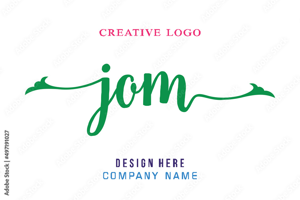 JOM lettering logo is simple, easy to understand and authoritative ...