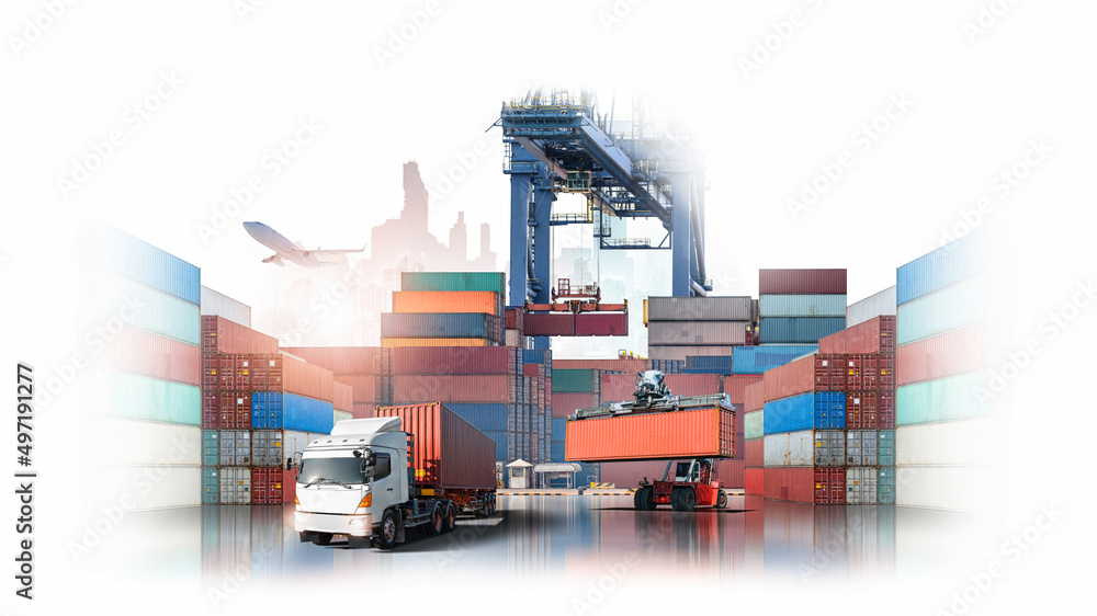 Logistics import export and International transportation of forklift ...