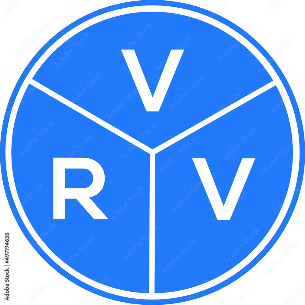 VRV letter logo design on black background. VRV creative initials ...