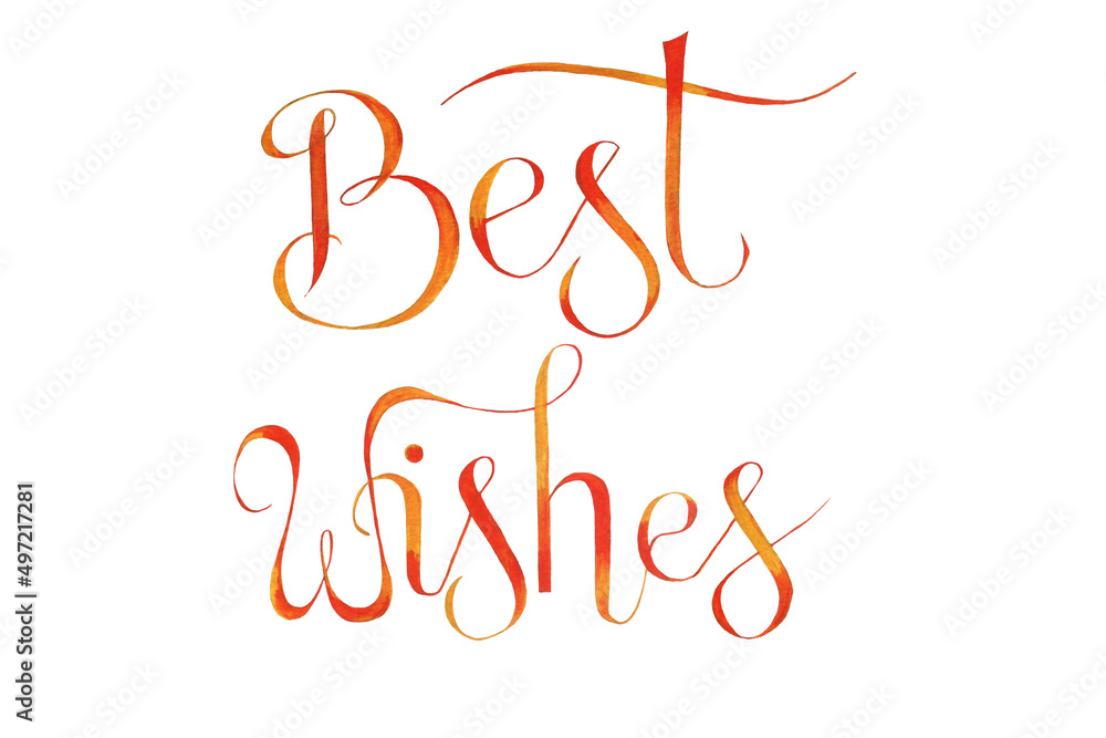 Best wishes lettering Stock Illustration | Adobe Stock