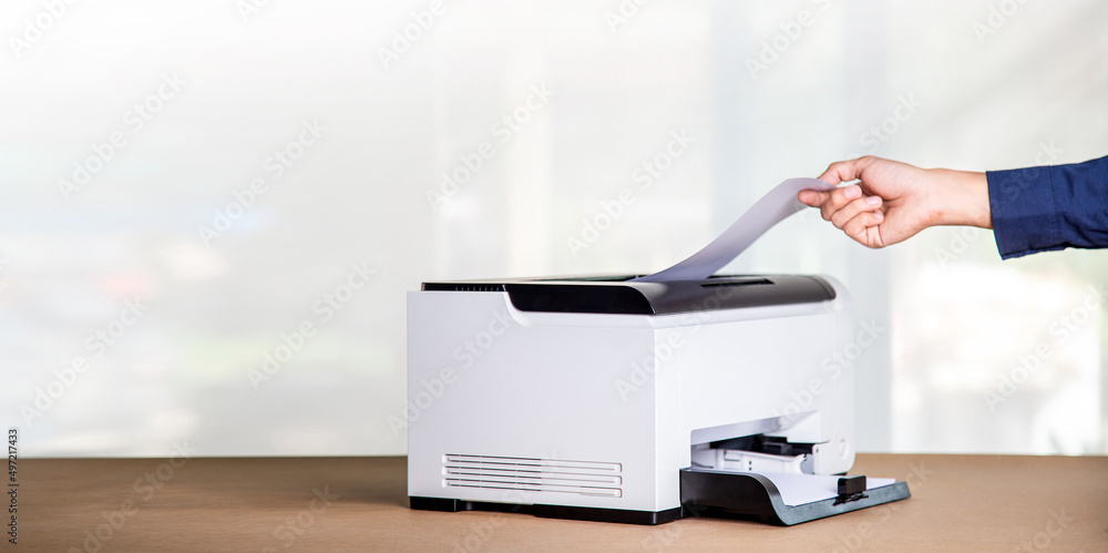 Foto de Printer, copier, scanner in office. Workplace ,photocopier ...