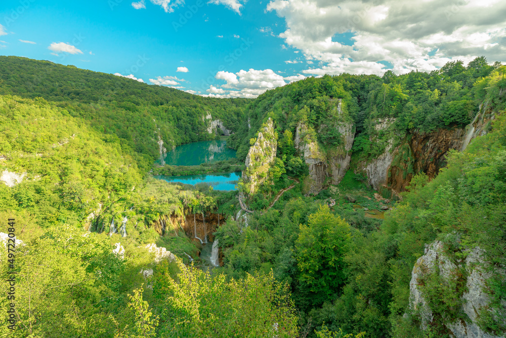 Korana lake viewpoint the Plitvice Lakes National Park of Croatia in ...
