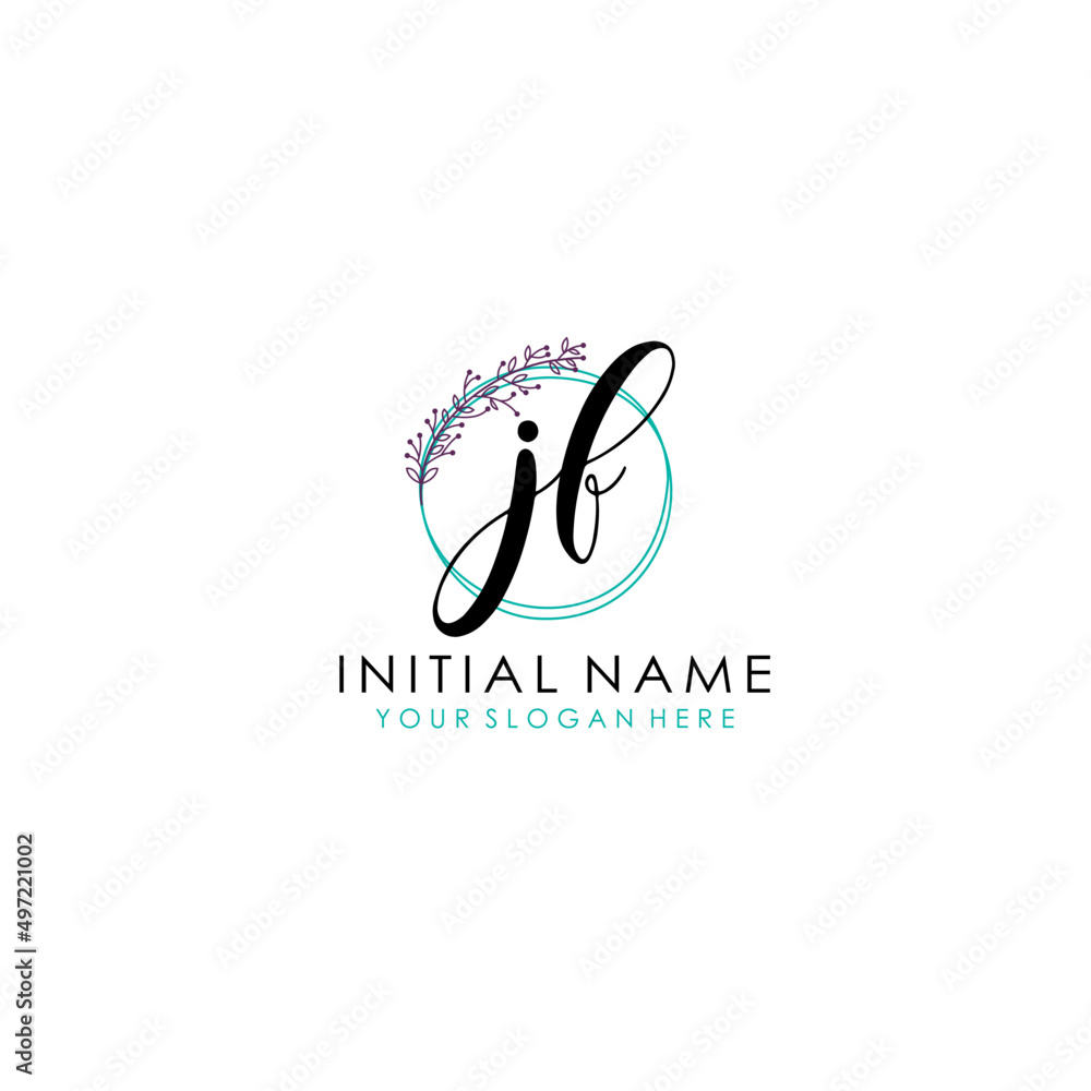 JF Initial letter handwriting and signature logo. Beauty vector initial ...