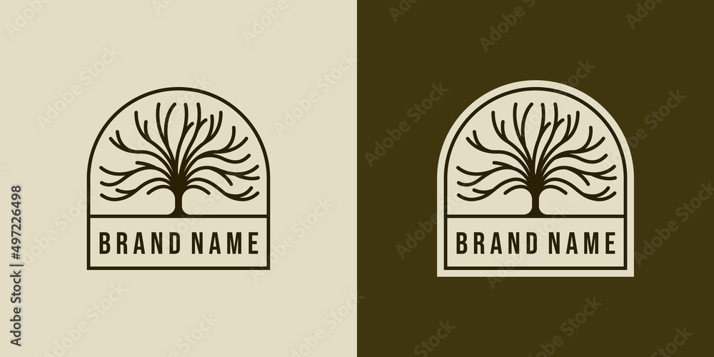 Creative design of tree logo vector. Tree Trunk or Tree Branch Logo ...
