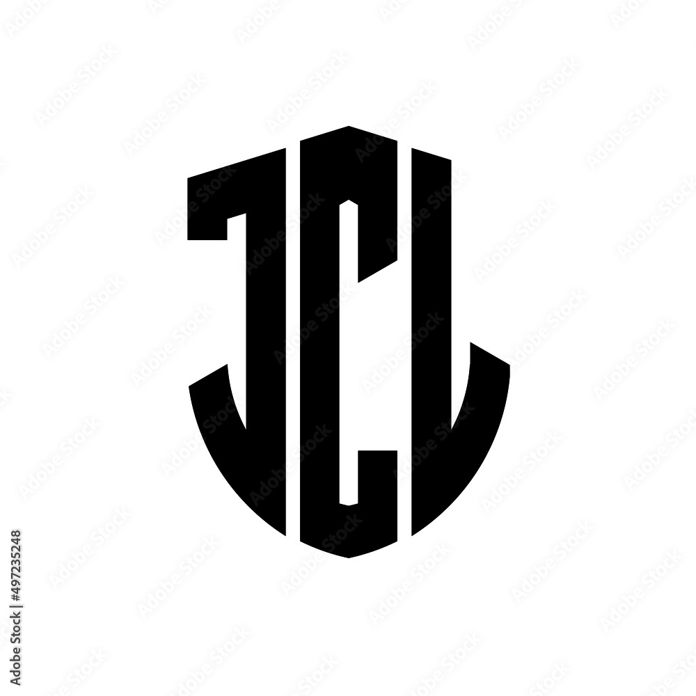JCL letter logo design. JCL modern letter logo with black background ...