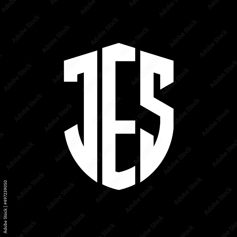 KES letter logo design. KES modern letter logo with black background ...