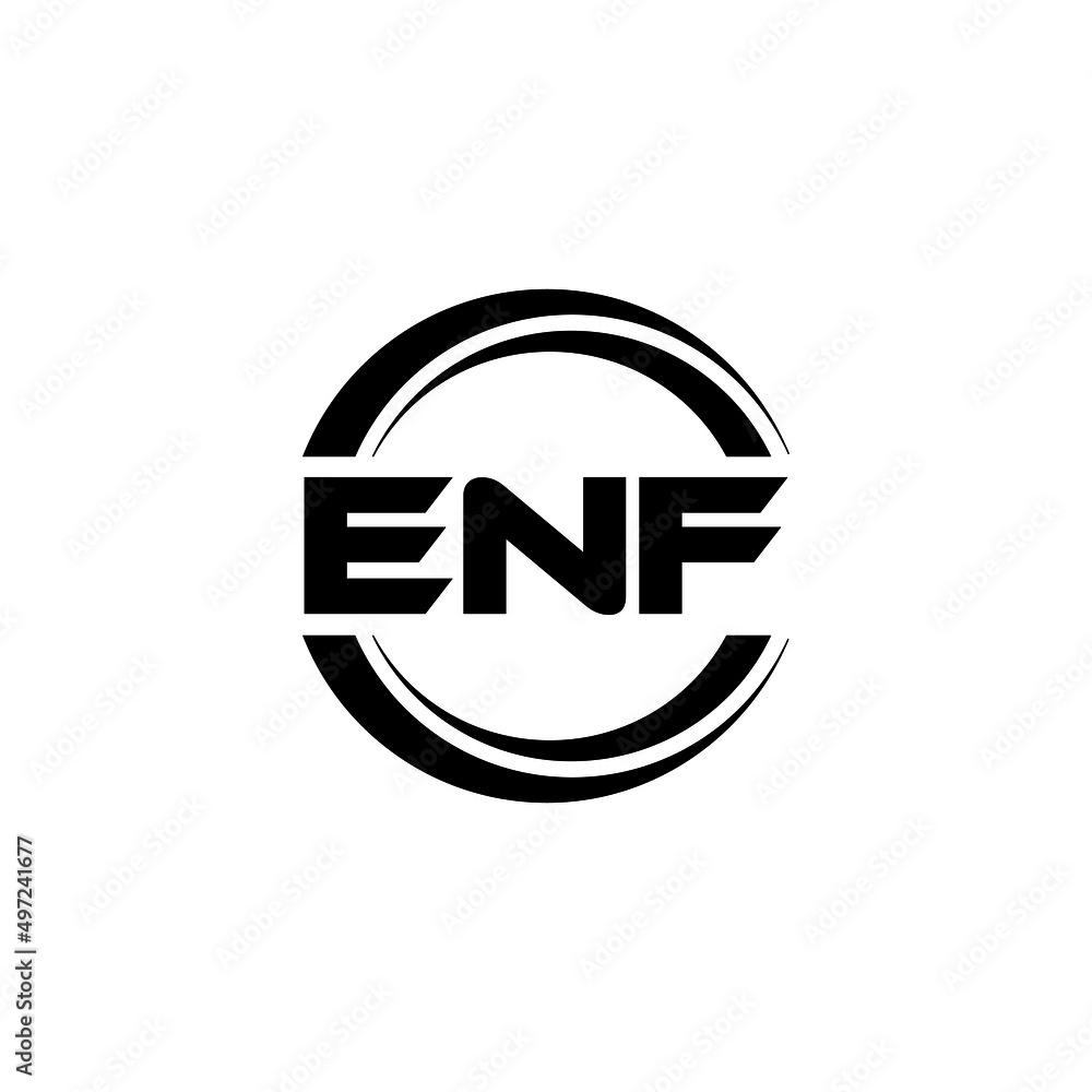 ENF letter logo design with white background in illustrator, vector ...