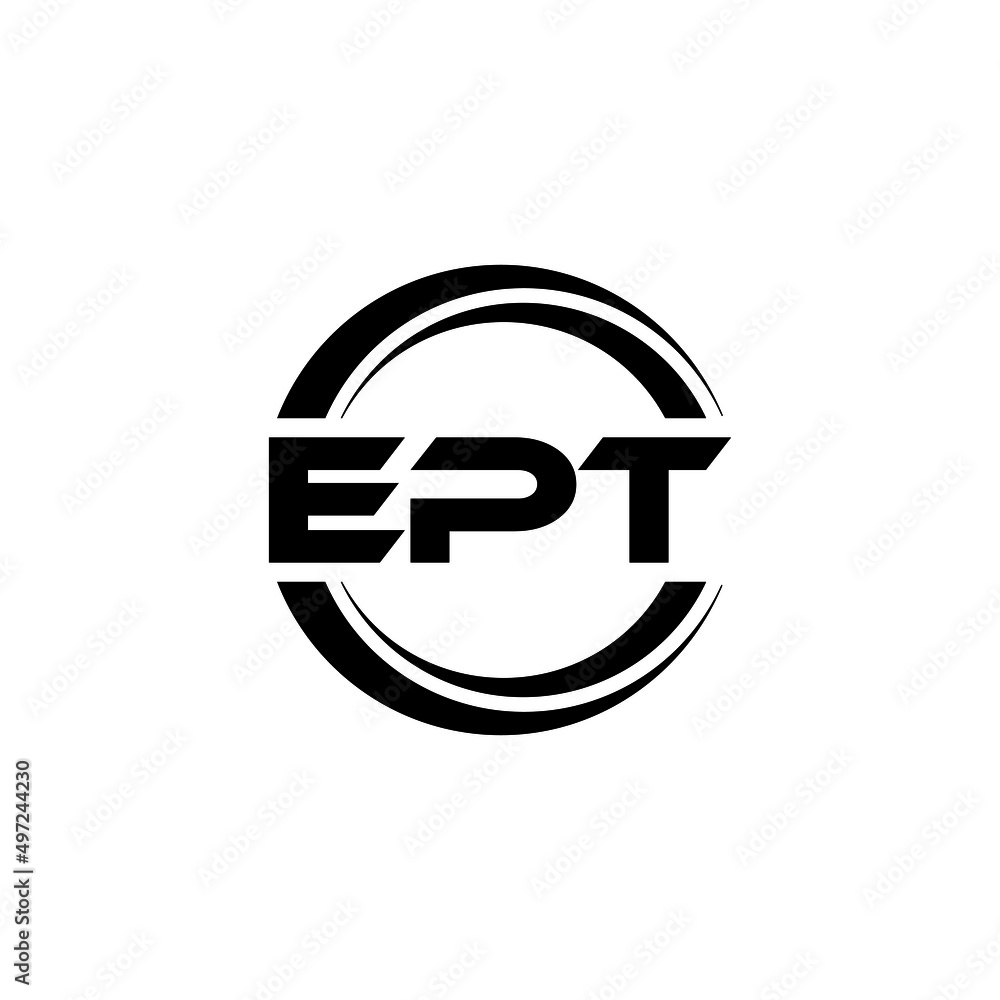 EPT letter logo design with white background in illustrator, vector ...