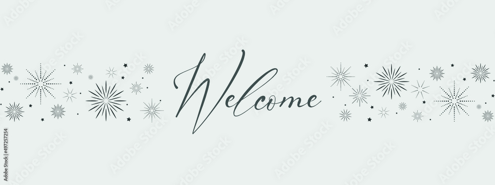 welcome sign Stock Vector | Adobe Stock