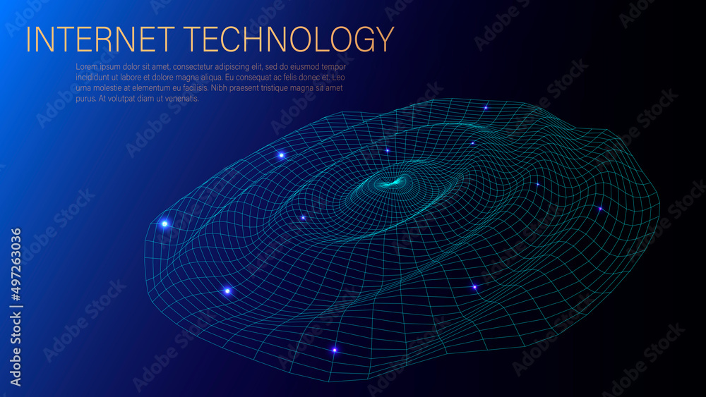 Technology background. Virtual reality analysis. Futuristic bitmap ...