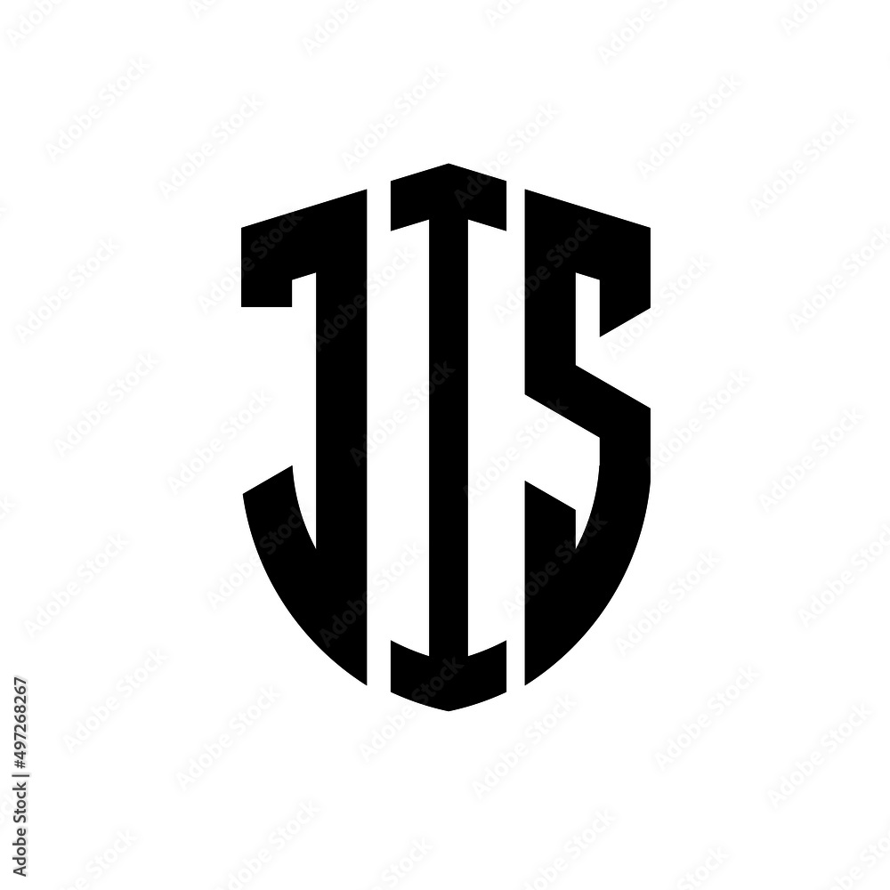 JIS letter logo design. JIS modern letter logo with black background ...