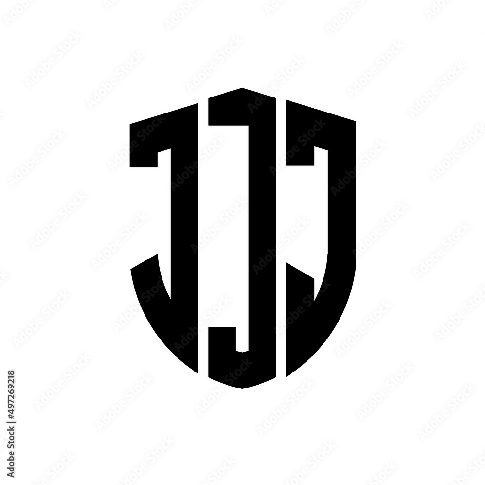 JJJ letter logo design. JJJ modern letter logo with black background ...