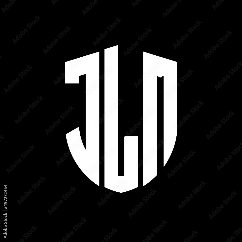 JLM letter logo design. JLM modern letter logo with black background ...