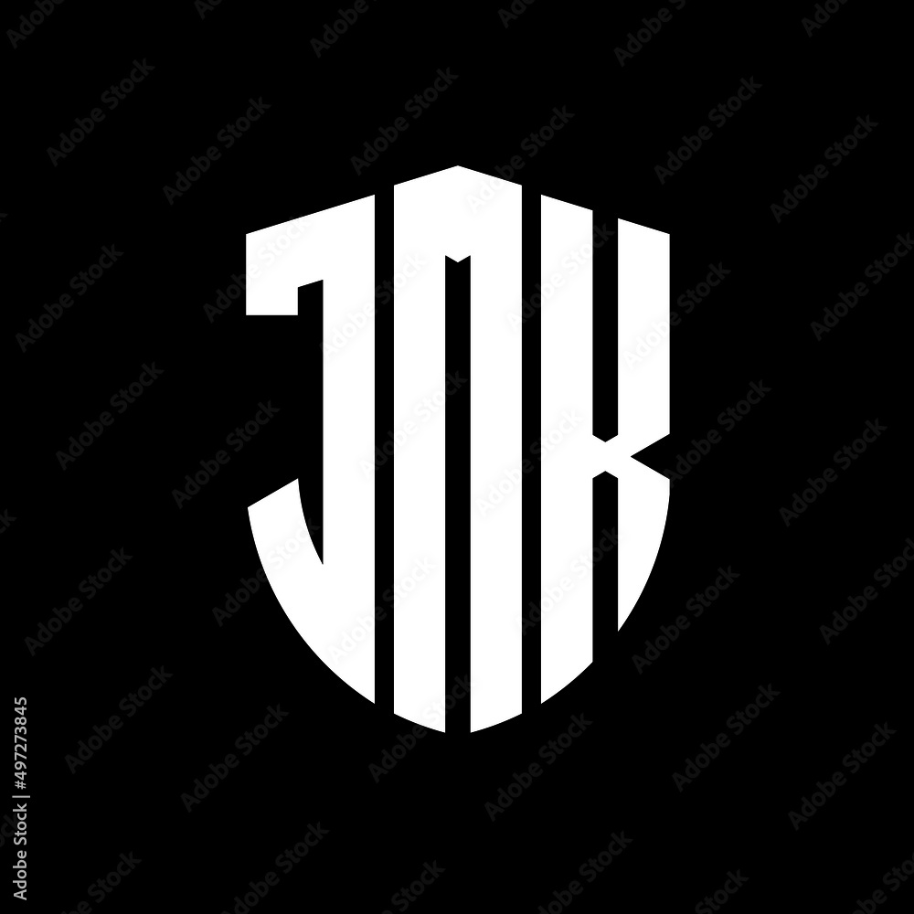 JMK letter logo design. JMK modern letter logo with black background ...