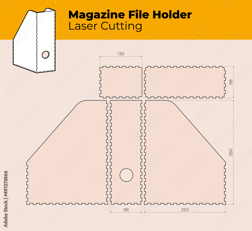 CNC. Laser cutting Magazine File Holder. Laser cut. For 4 mm plywood ...