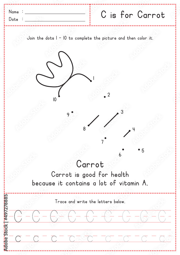 Children Learning Printable - Connecting Dot to Dot, Coloring, Reading ...