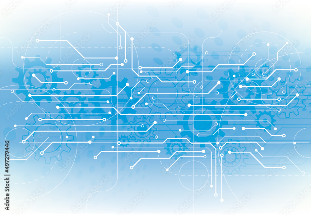 Abstract background with technology circuit board texture. Electronic ...