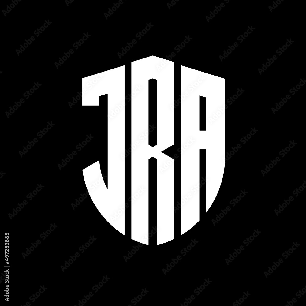 JRA letter logo design. JRA modern letter logo with black background. JRA creative letter logo ...