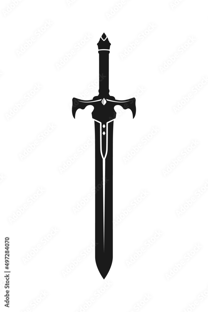 Knight With Sword Logo Design
