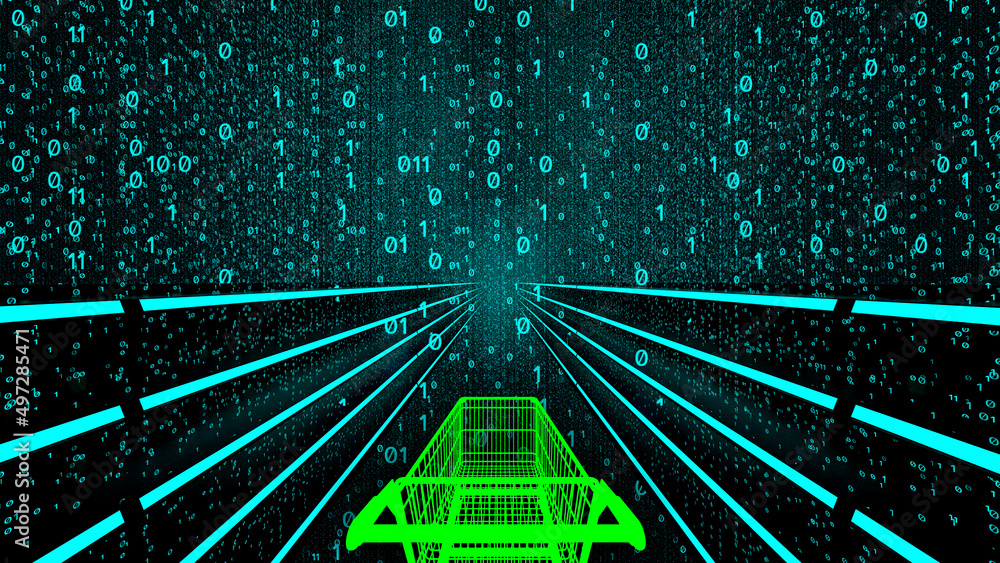 Metaverse based shop concept. Metaphor for shopping in metaverse space ...