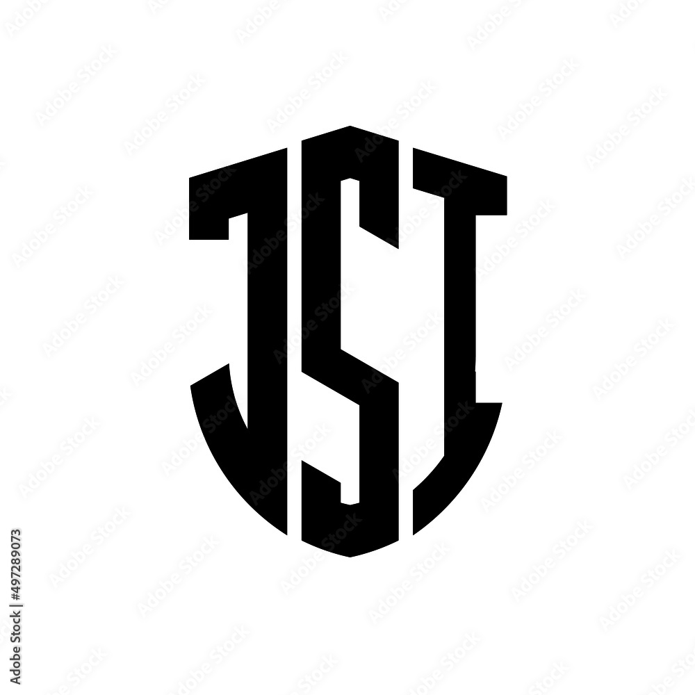 JSI letter logo design. JSI modern letter logo with black background ...