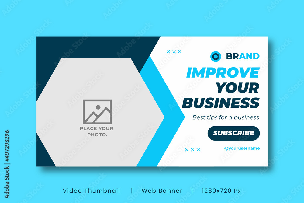 attractive video thumbnail vector design for any videos. Customizable ...