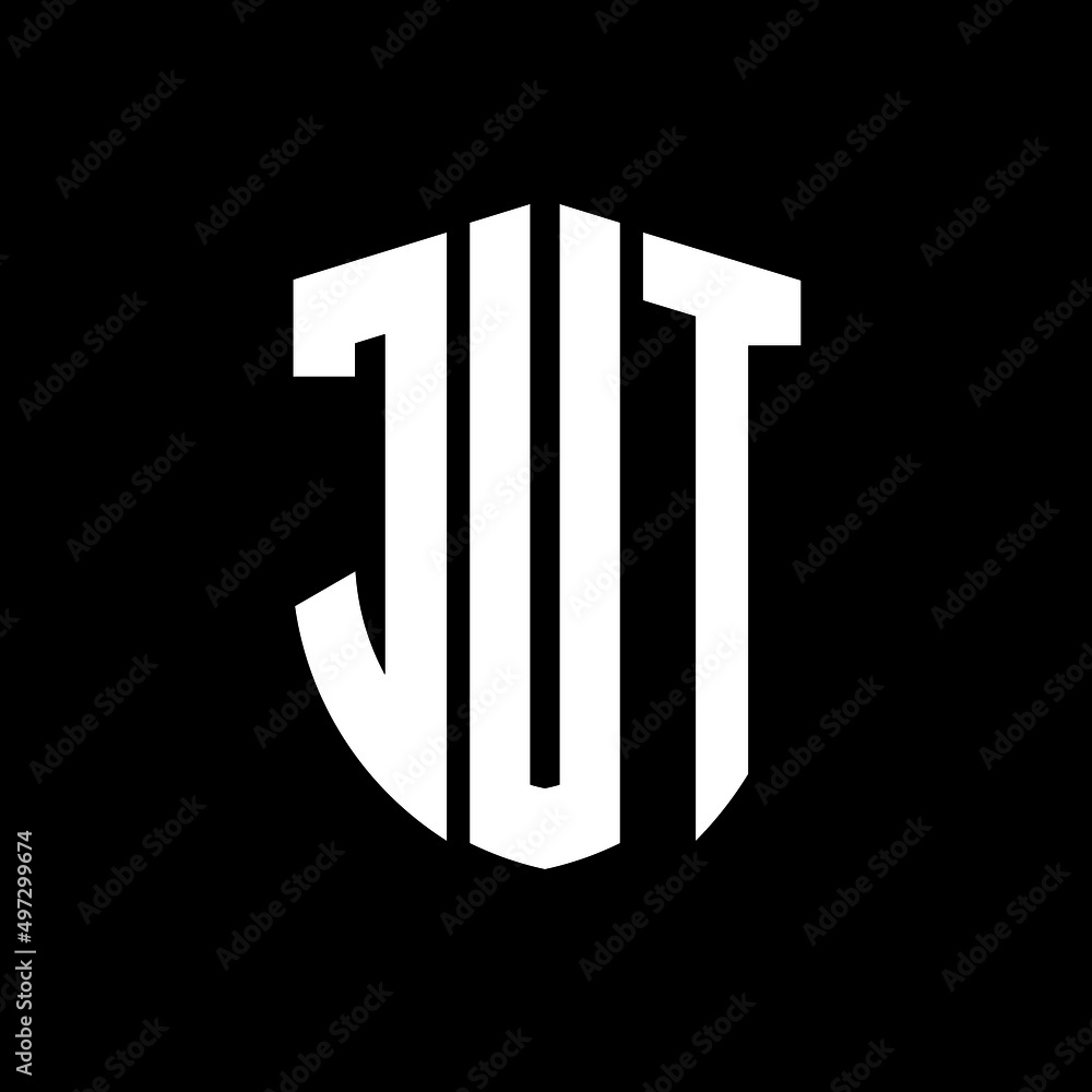 JVT letter logo design. JVT modern letter logo with black background ...