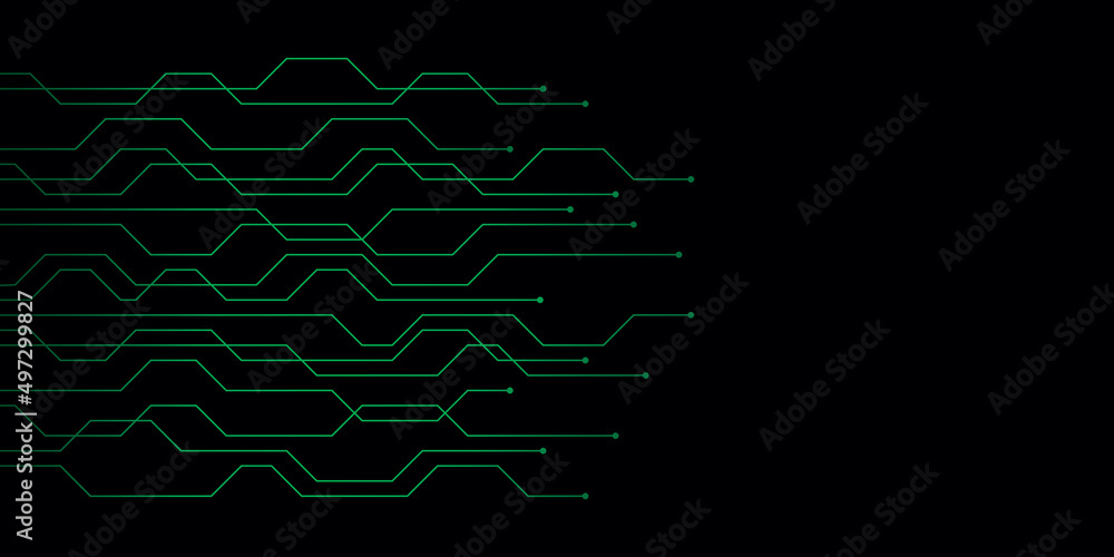 circuit board electronics digital technology banner black Stock Vector ...