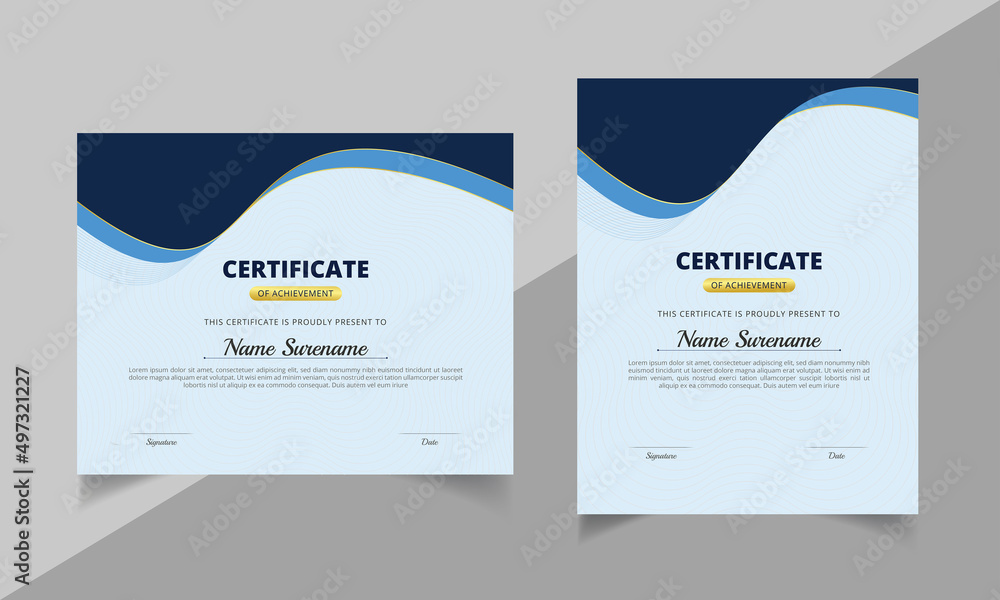 Creative Modern Certificate Design Stock Vector | Adobe Stock