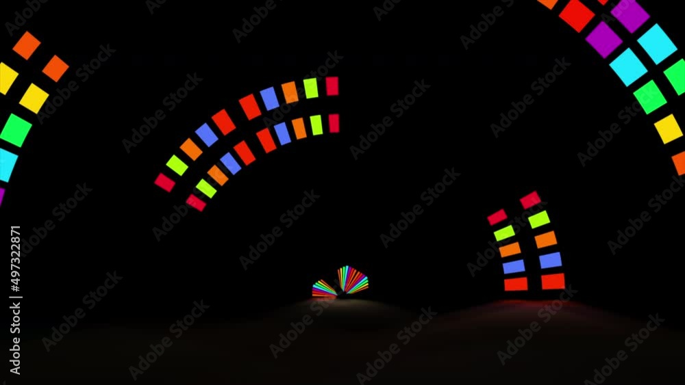 abstract seamless 4k background blue purple spectrum looped animation ...