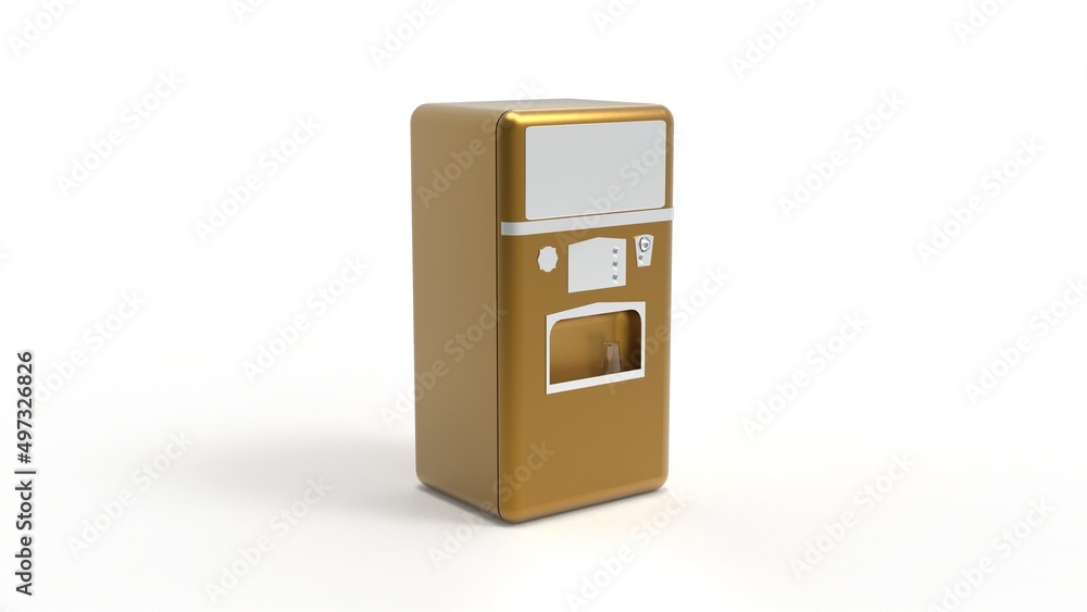 Old Soda Water Vending Machine render. 3D rendering Stock Illustration ...
