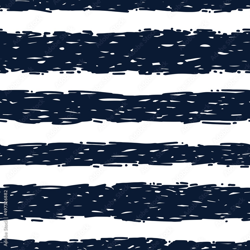 Sketchy hand drawn stripes vector, seamless pattern. Monochrome lines ...